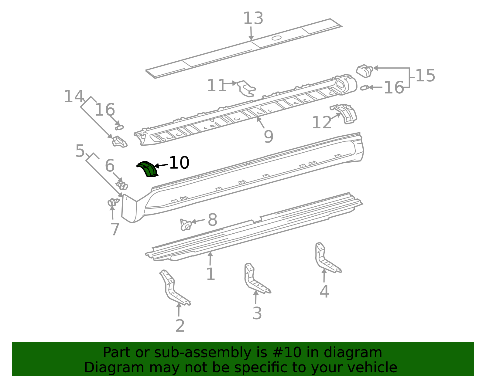 51787-60050 - High-Quality Running Board Reinforcement for 2003-2009 ...