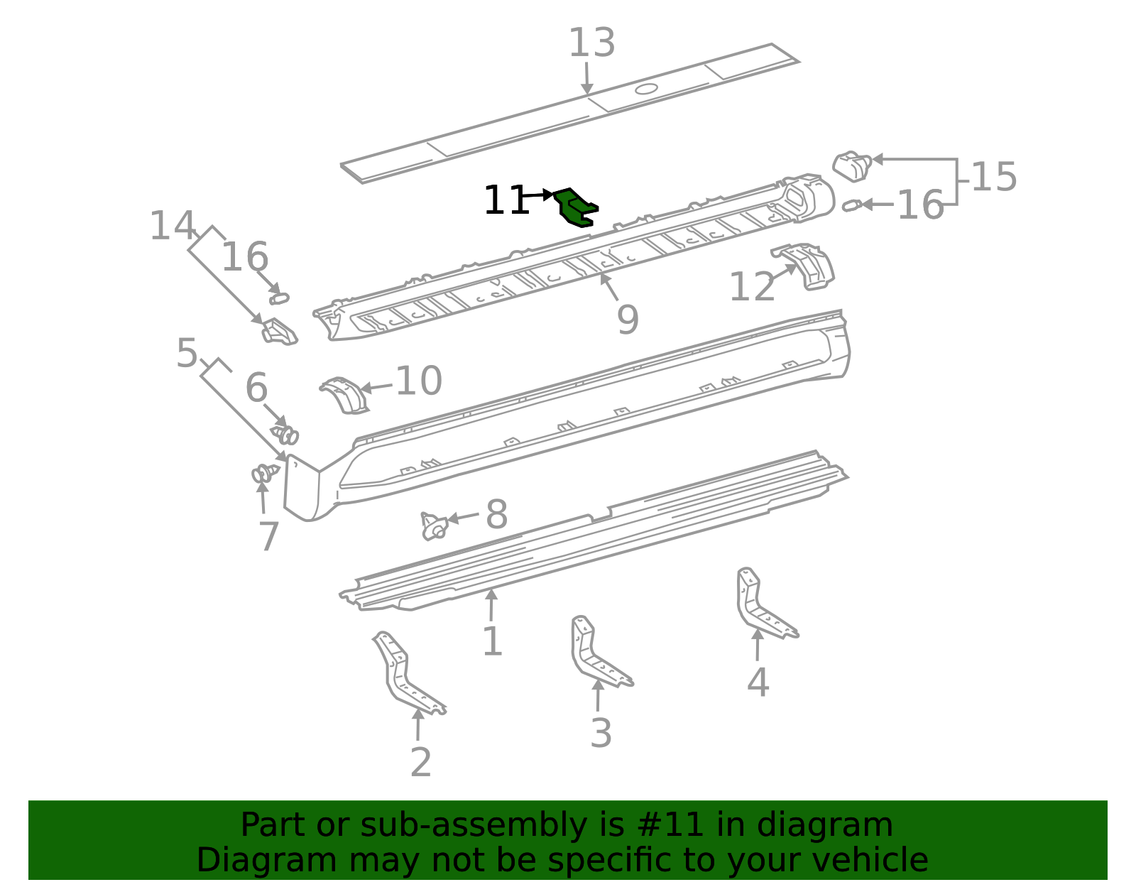51778-60020 - High-Quality Running Board Reinforcement for 2003-2009 ...