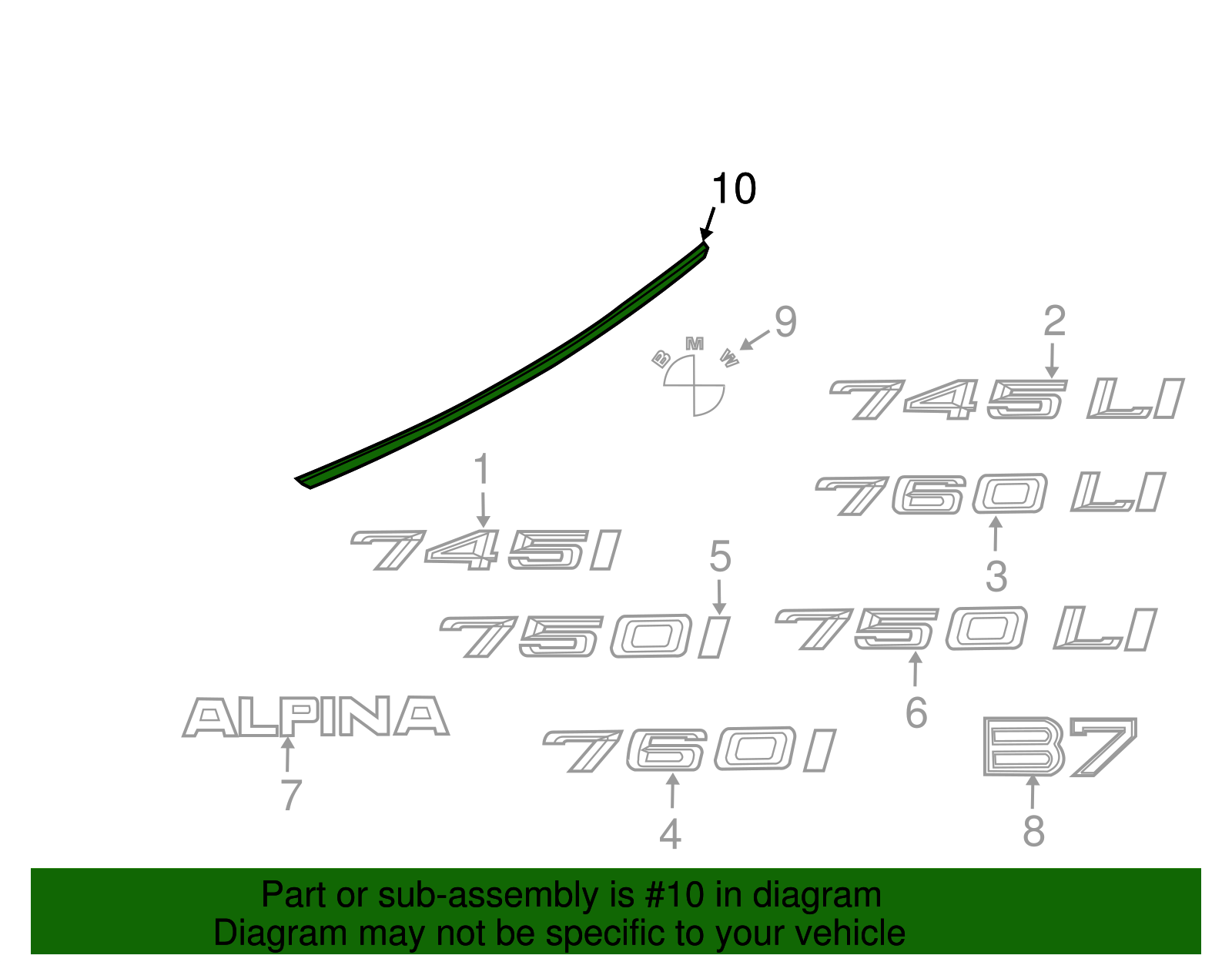 51-13-7-134-067 - 2006-2008 BMW - Molding | BMWPartsHub