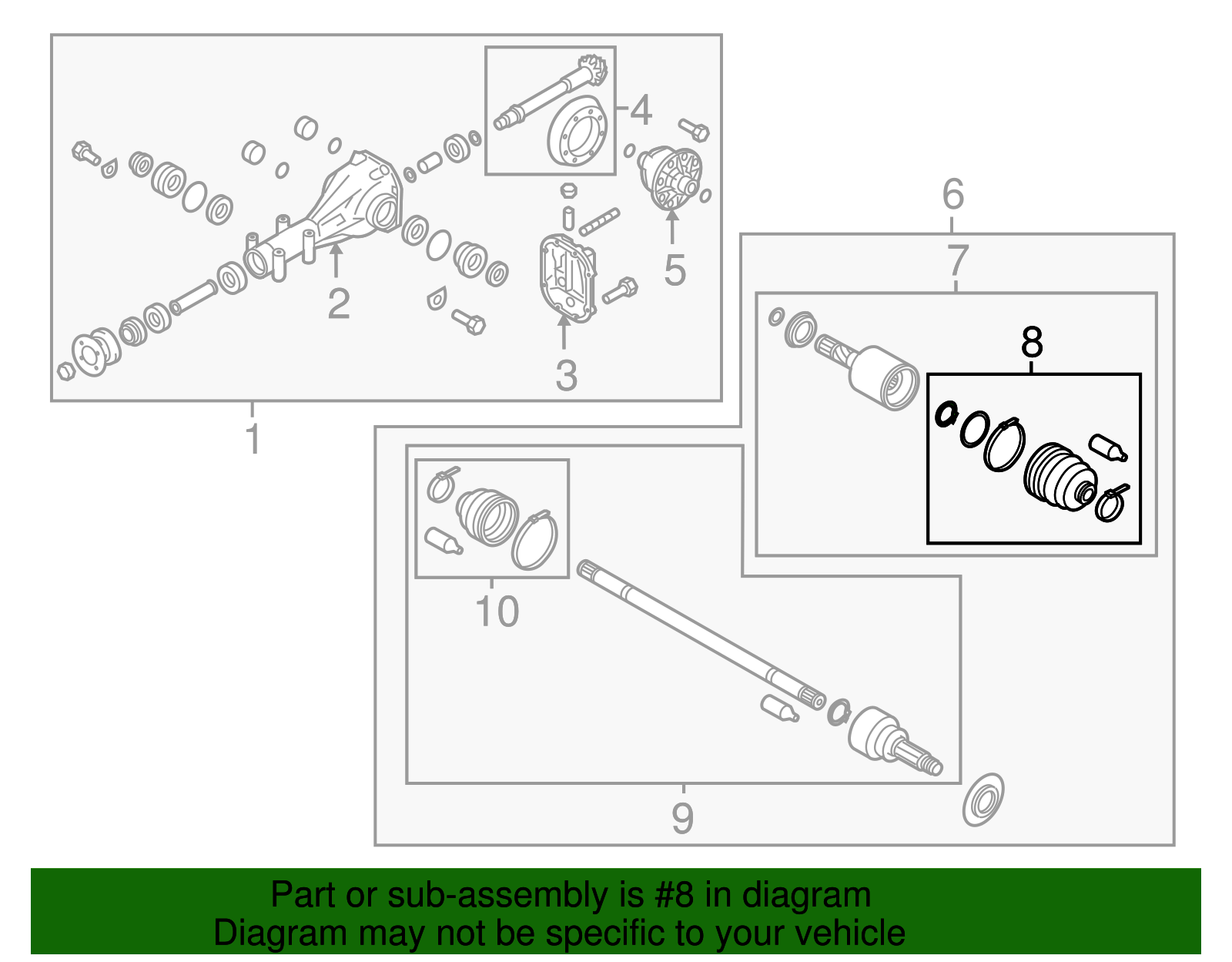 2015-2019 Subaru Inner Boot 28497AL01A | Subaru Parts Guys