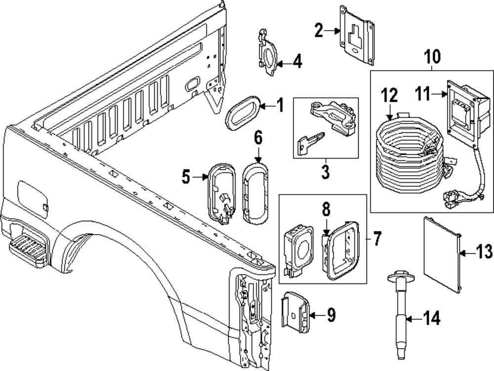 2023-2025 Ford | Outlet Assembly | PC3Z-15A416-C | Walls' Ford Parts