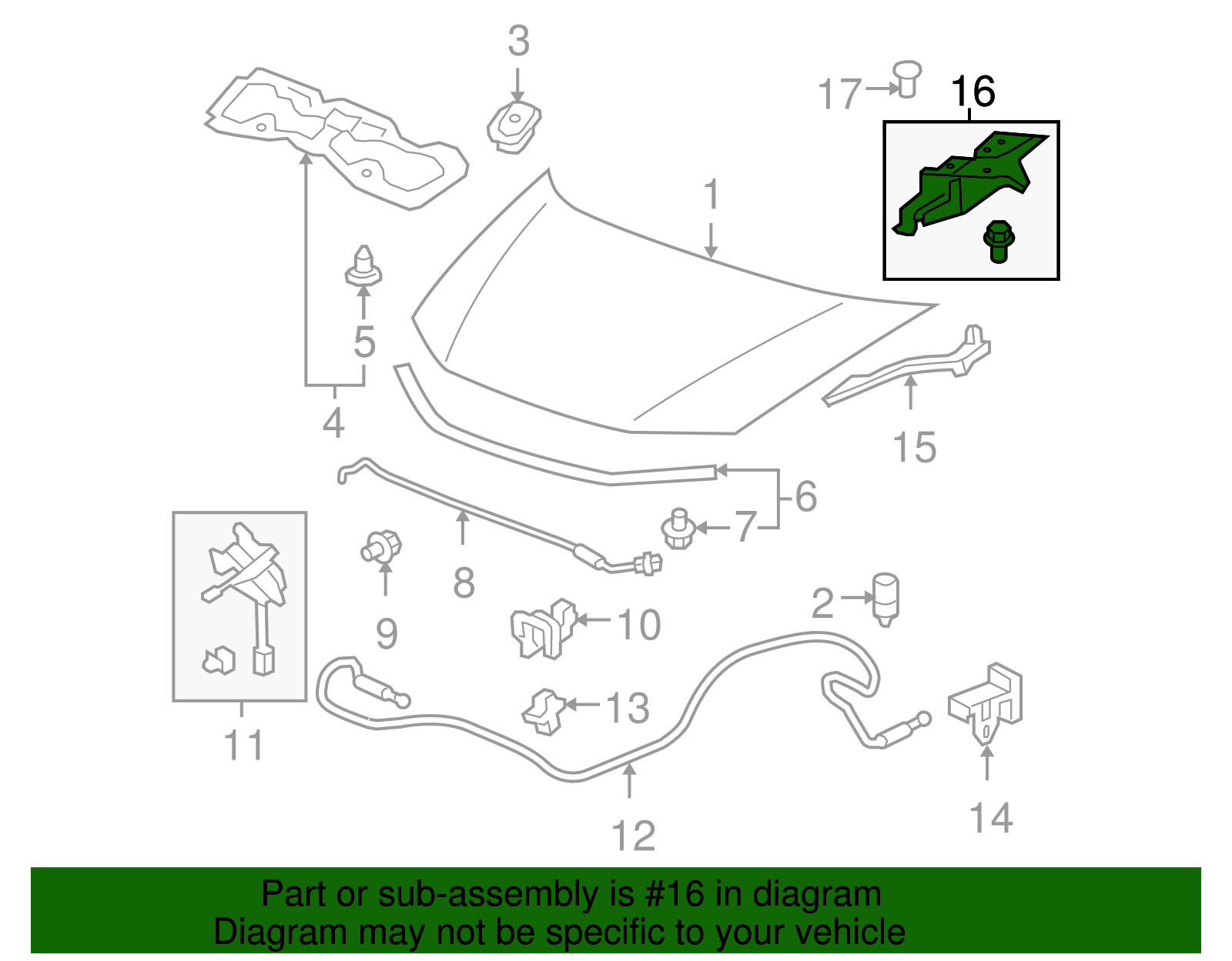 74222-TM8-A10 - Hinge Cover 2012-2014 Honda Insight | Honda Parts Online