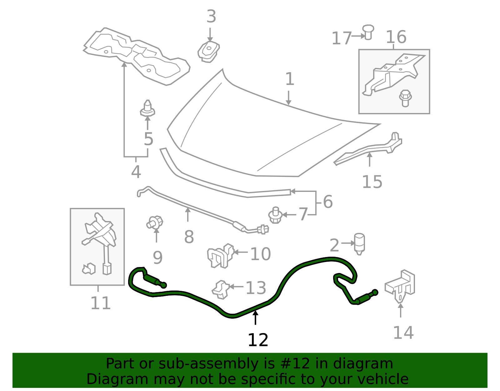 74130-TM8-A01 - High-Quality Hood Release Cable for AutoNation Parts