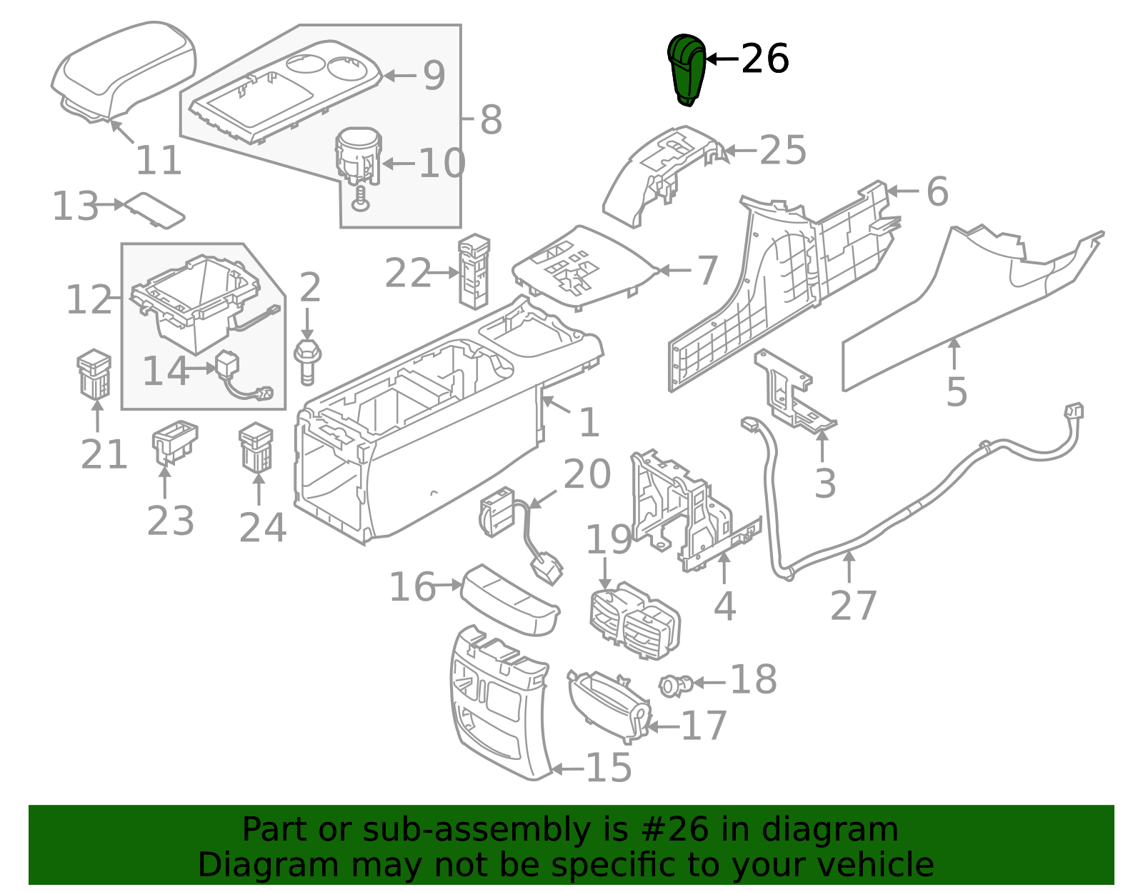 46720-3F25094 - Shift Knob 2007-2009 Kia Amanti | Kia.Parts Store