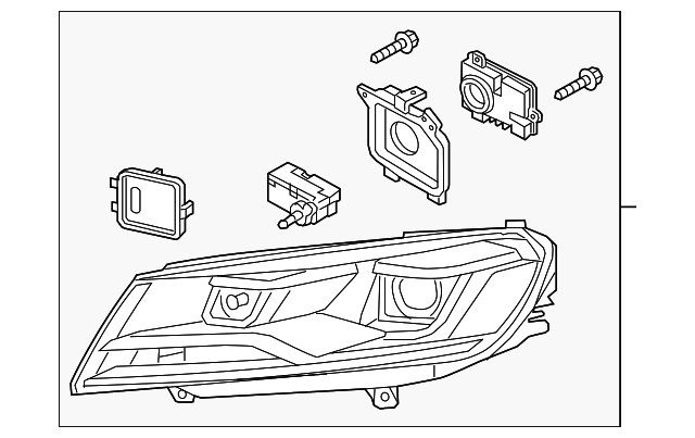 2015-2017 Volkswagen Touareg Headlamp Assembly 7P0-941-754 | OEM Parts ...