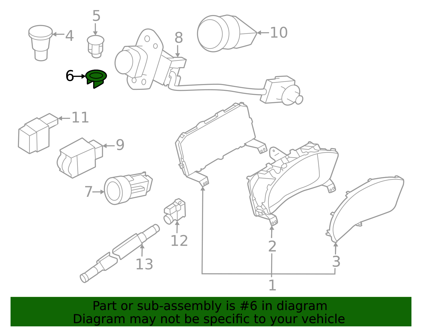 2024-2025 Subaru Impreza Sun Load Sensor Bezel 66208FN000 | Subaru ...