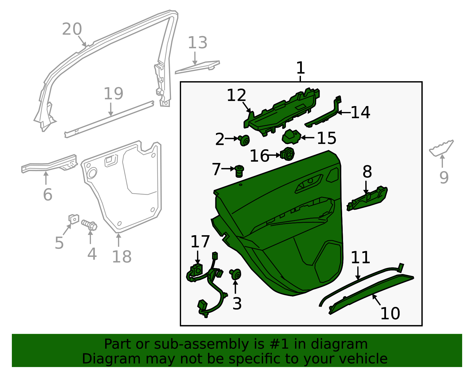 2024-2025 Cadillac XT4 Door Trim Panel 42852152 | Shop Matick Buick GMC