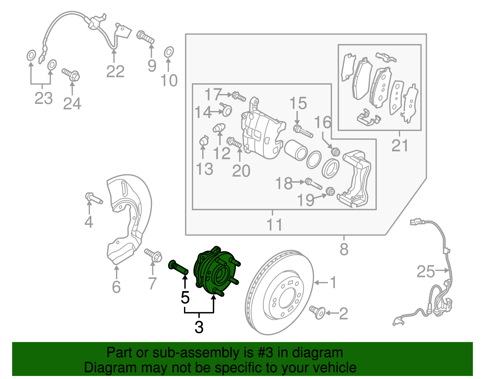 2015-2024 Hyundai Hub Assembly 51750-C1000 | Parts Performance Hyundai
