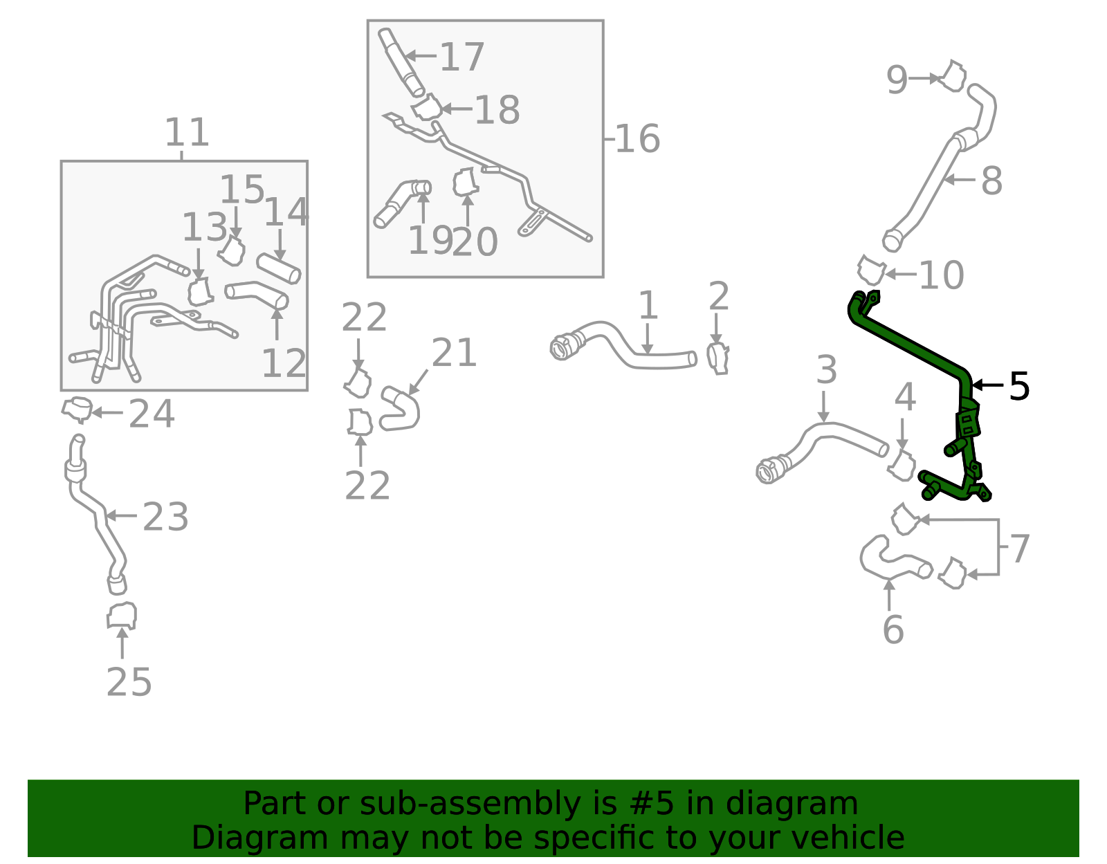 5Q0-121-070-AH - Connector Tube 2015 Volkswagen | Wolfsburg Parts Direct