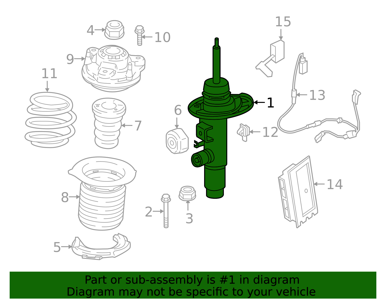 2020-2025 BMW M340i xDrive Strut 37-10-6-895-061 | BMW OEM Parts