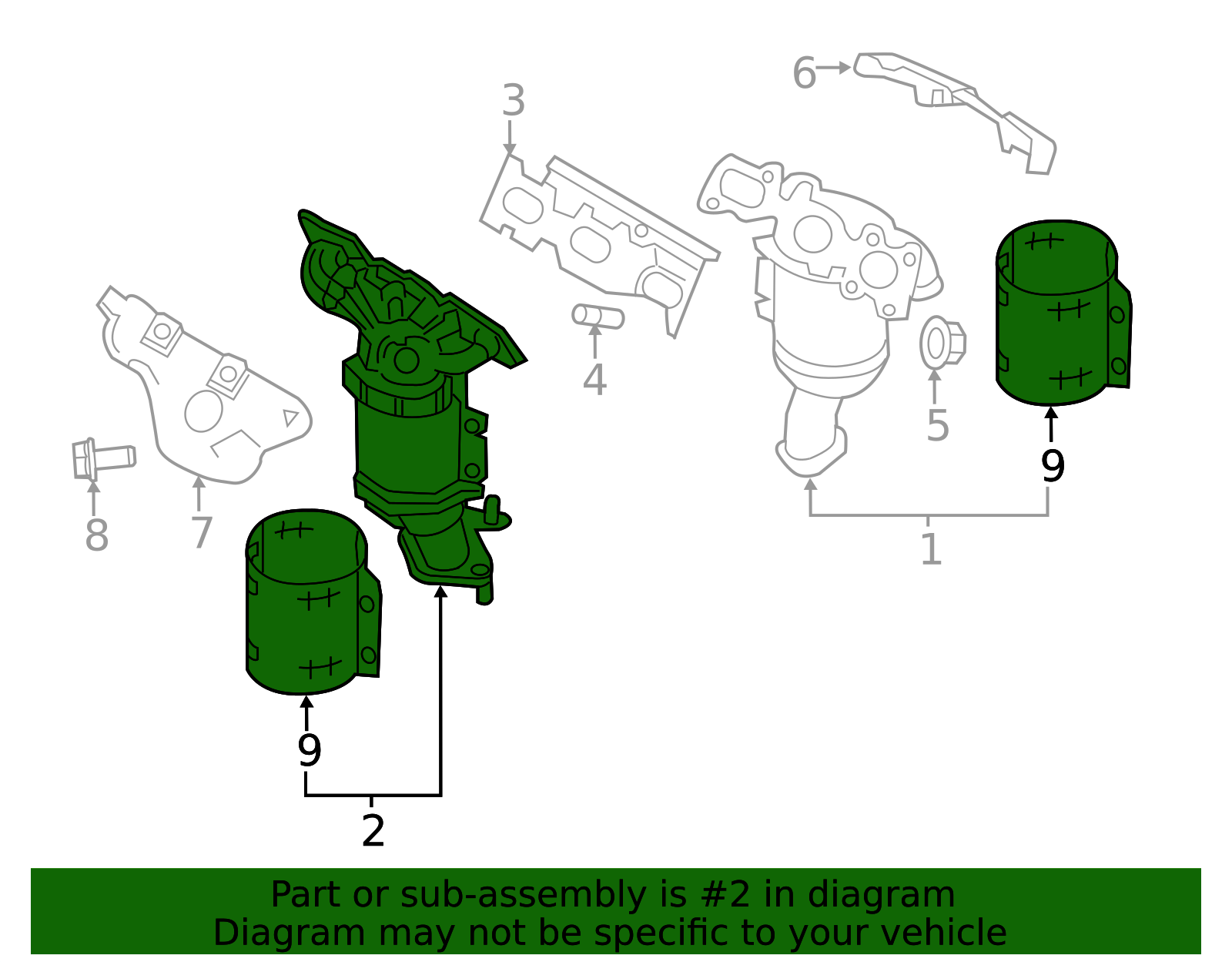 2013-2019 Ford Catalytic Converter With Integrated Exhaust Manifold ...
