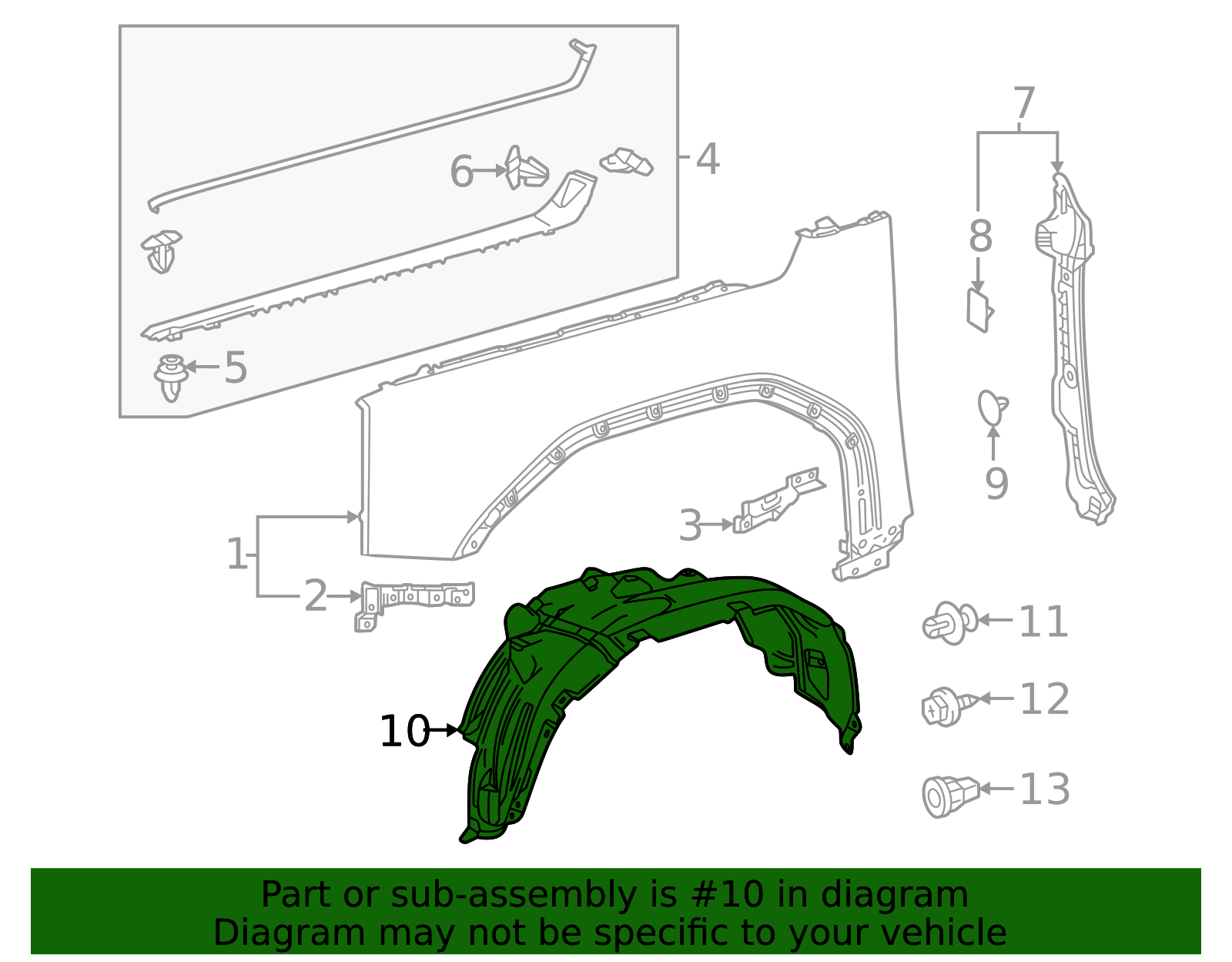2024-2025 Toyota Land Cruiser 2024 Toyota Land Cruiser - Fender Liner ...