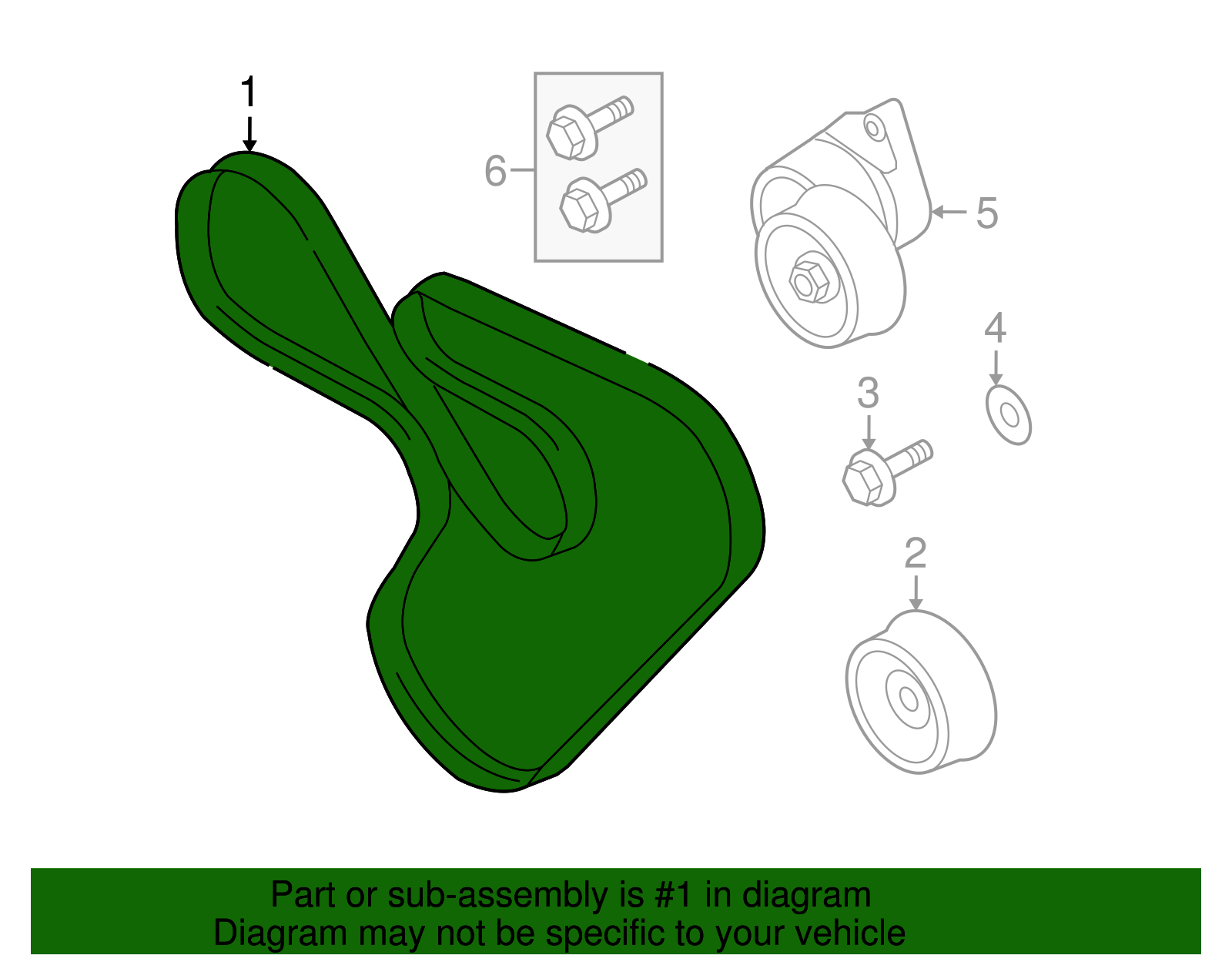 809221090 - Serpentine Belt 2006-2007 Subaru B9 Tribeca | Subaru ...