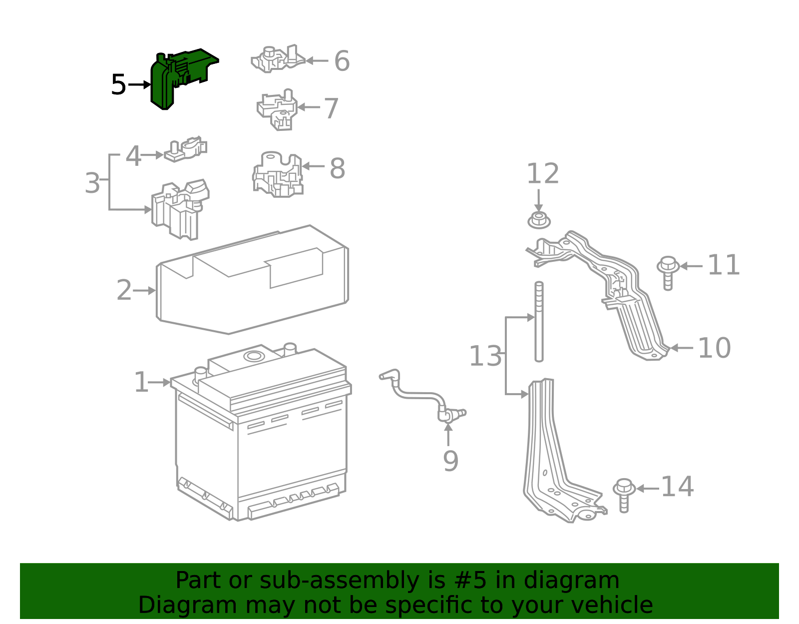 2019-2025 Toyota Battery Terminal Cover 82621-42020 | Toyota Parts Center
