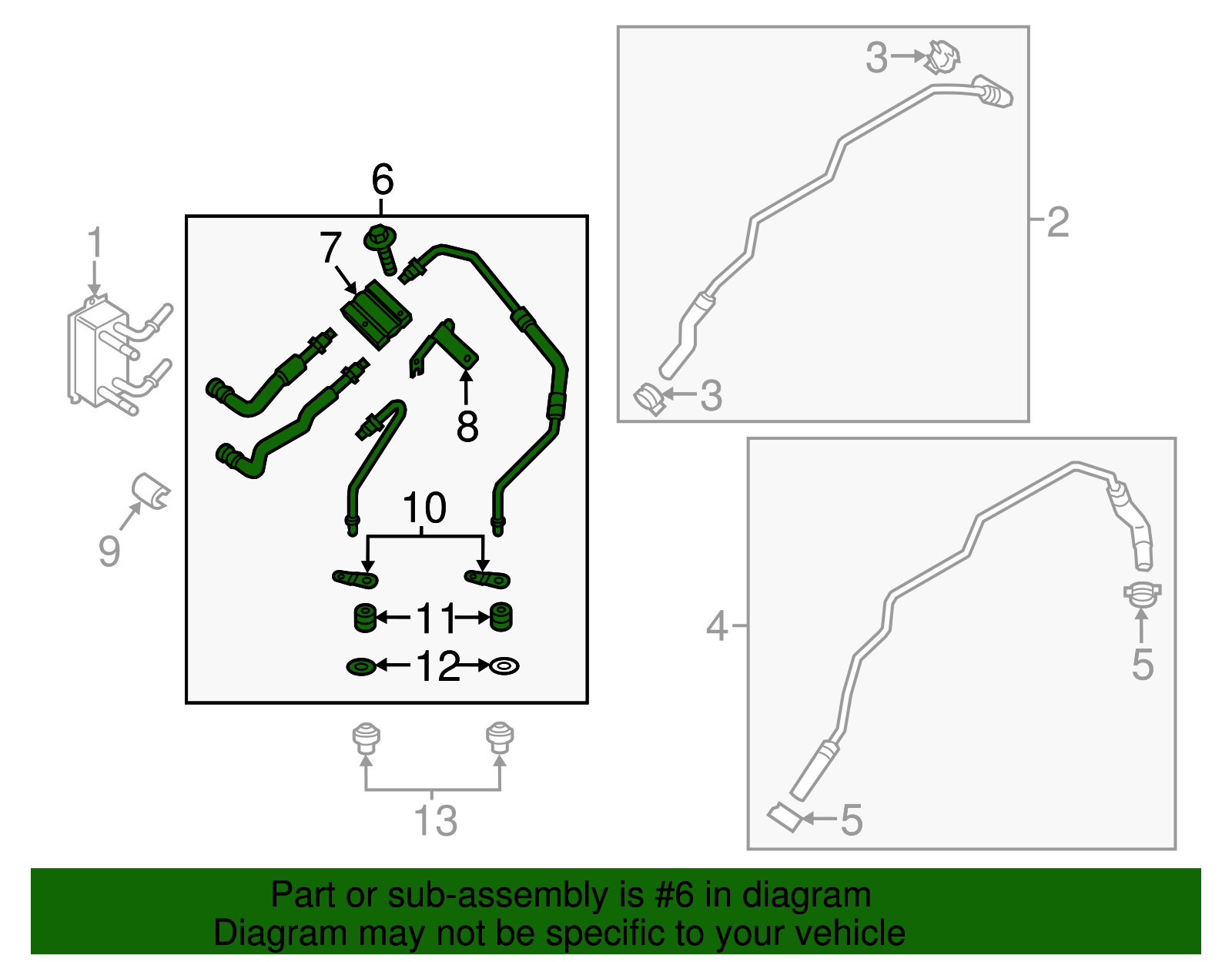 DG9Z-7R081-H - Automatic Transmission Oil Cooler Hose Assembly 2013 ...