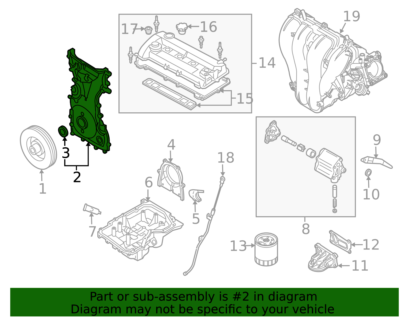 2006-2013 Mazda 3 Engine Timing Cover LFE5-10-500C | TascaParts.com