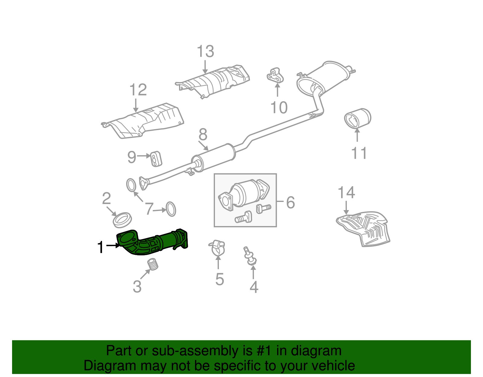 18210-TA0-A02 - Front Pipe 2008-2010 Honda Accord | Honda Parts Online