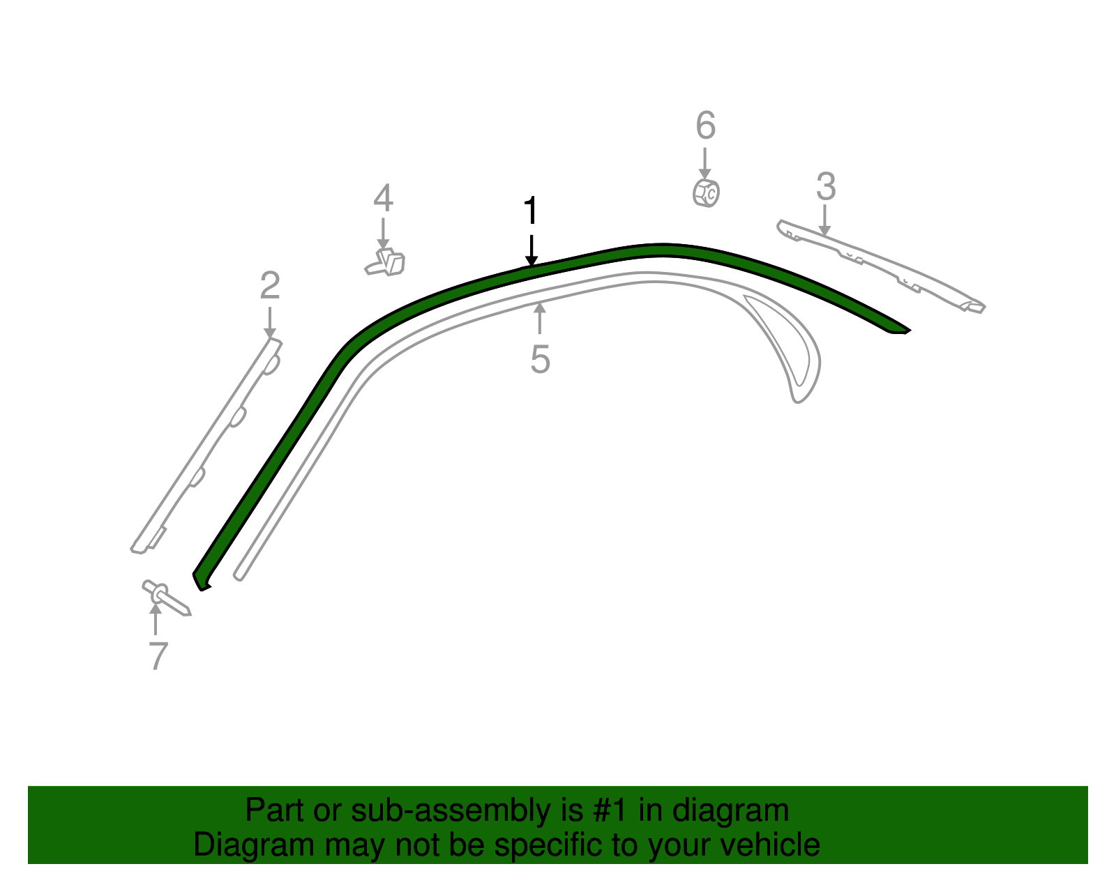 1998-2005 Lexus Roof Molding 75555-30090-C0 | OEM Parts Online