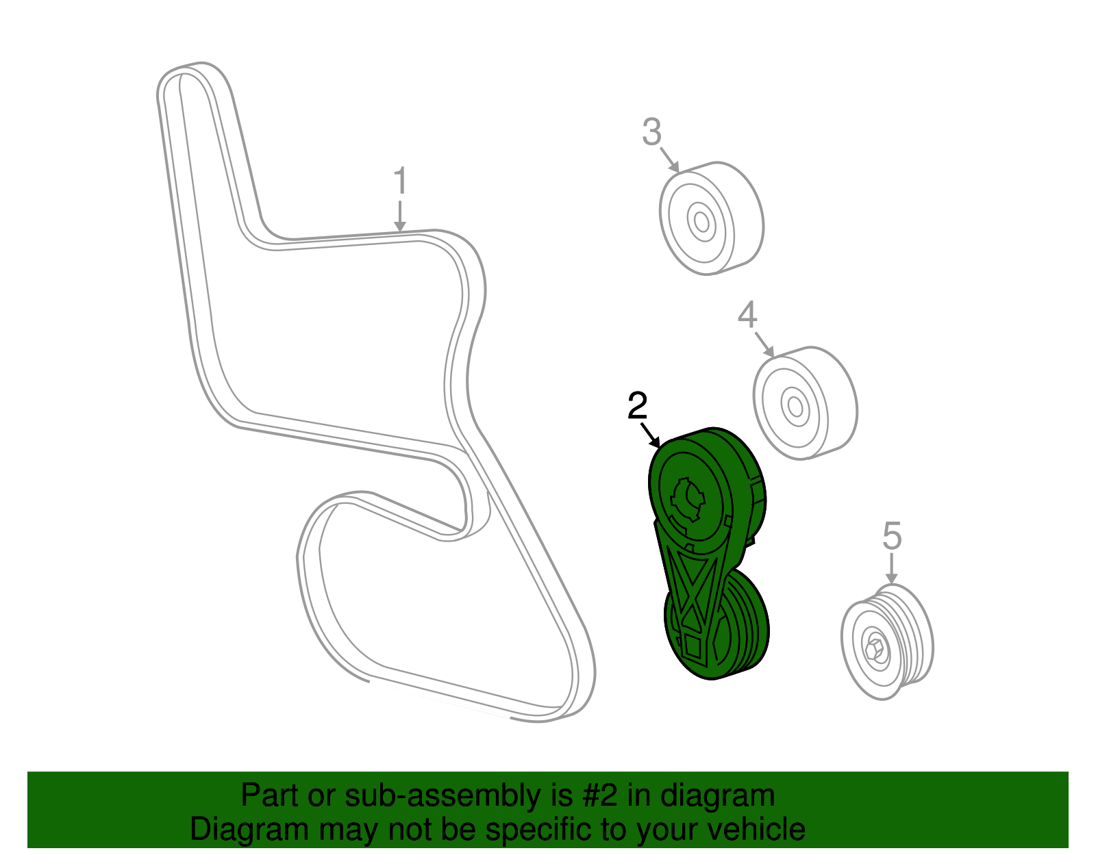 2006-2011 GM Drive Belt Tensioner 12603527 | Capital Chevy Parts