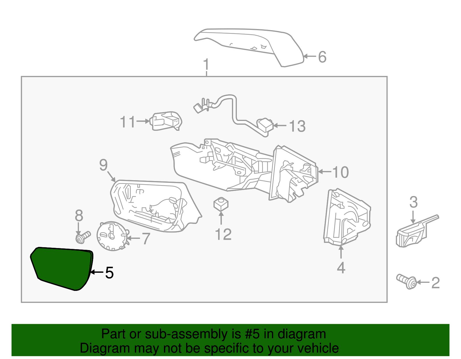 Buy Genuine GM Auto Parts - Mirror (Part # 23406428) | GM Parts Store