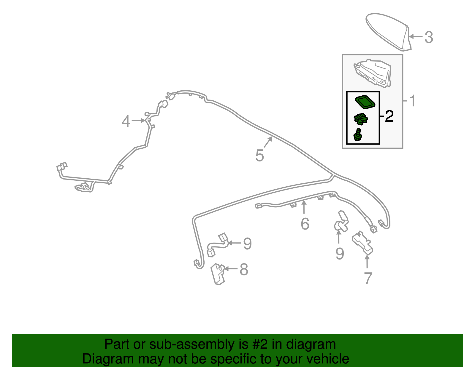 86769-0C010 - 2020-2024 Toyota - Antenna Housing | Nucar Toyota Parts