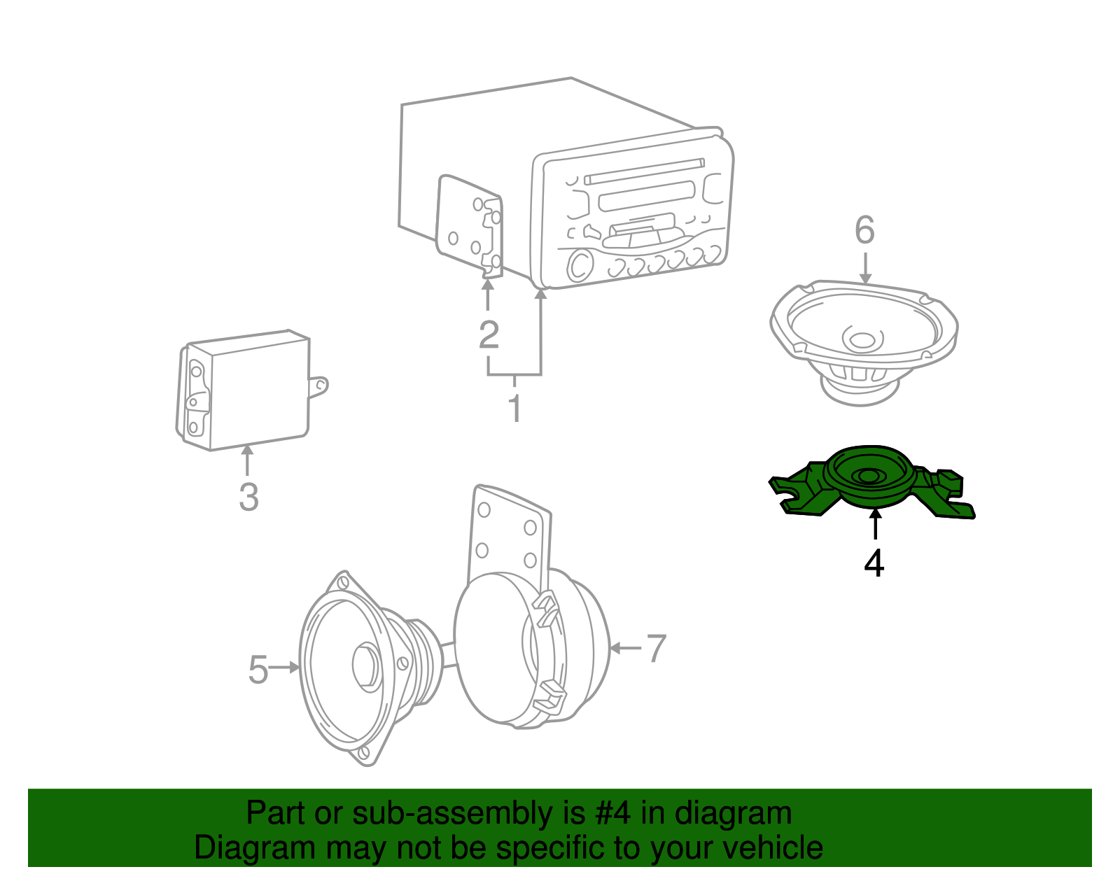 96310-3C100 - Tweeter 2001-2006 Kia Optima | Kia.Parts Store
