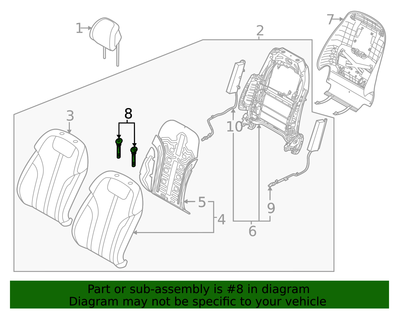 Hyundai - 88770-T1000-RGR - Headrest Guide - 2021-2024 Genesis GV80 ...