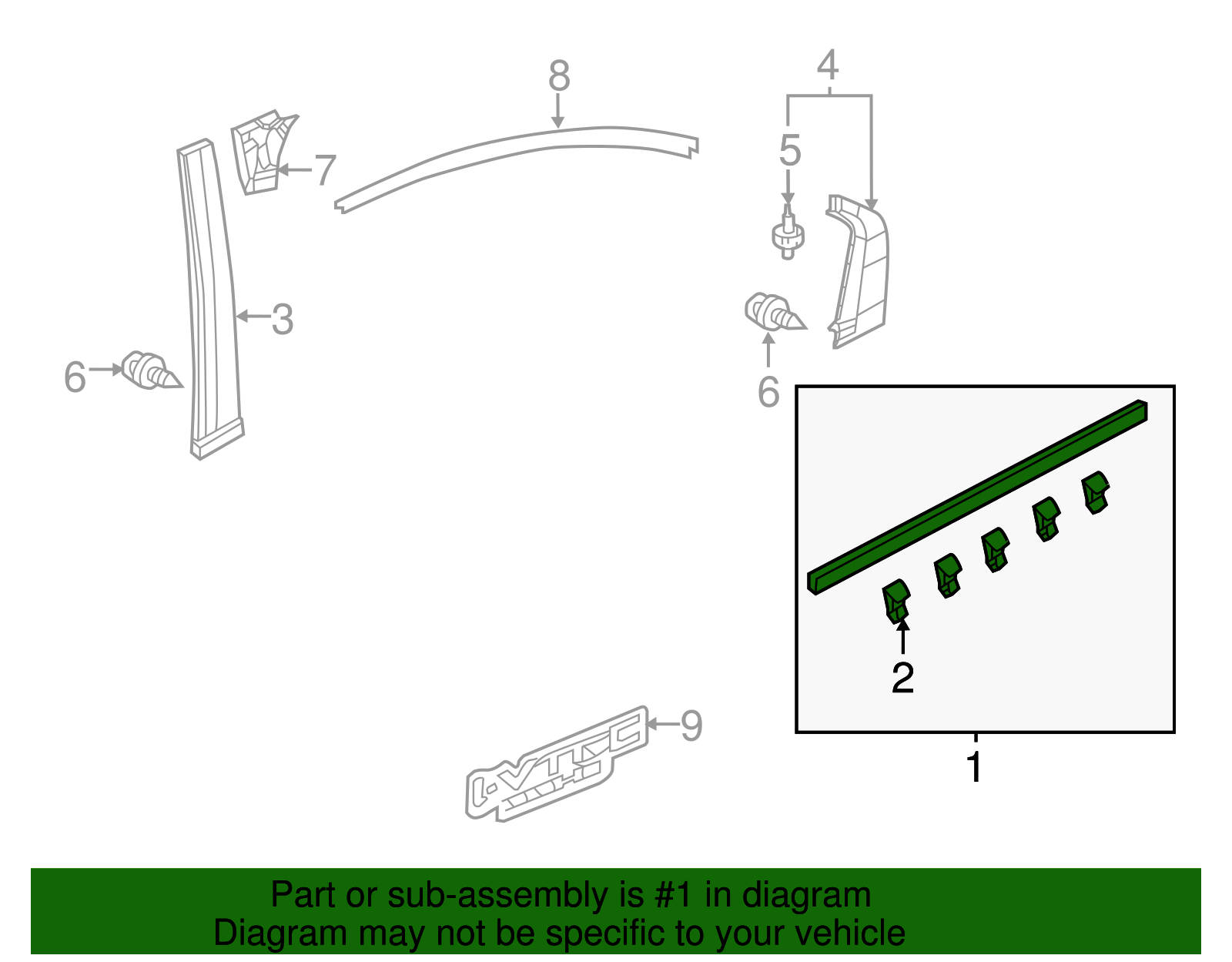 2012-2015 Honda Civic Belt Molding 72950-TR0-A01 | OEM Parts Online