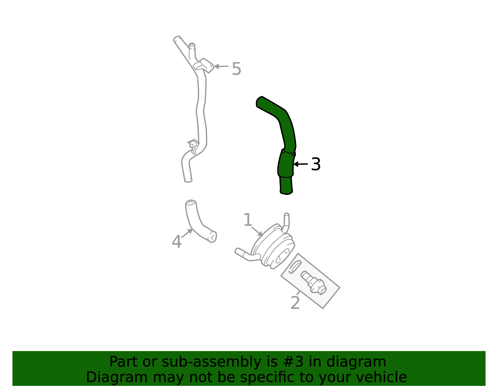 Genuine Official Toyota HVAC Heater Hose part# 87245-3D520 for Ourisman ...