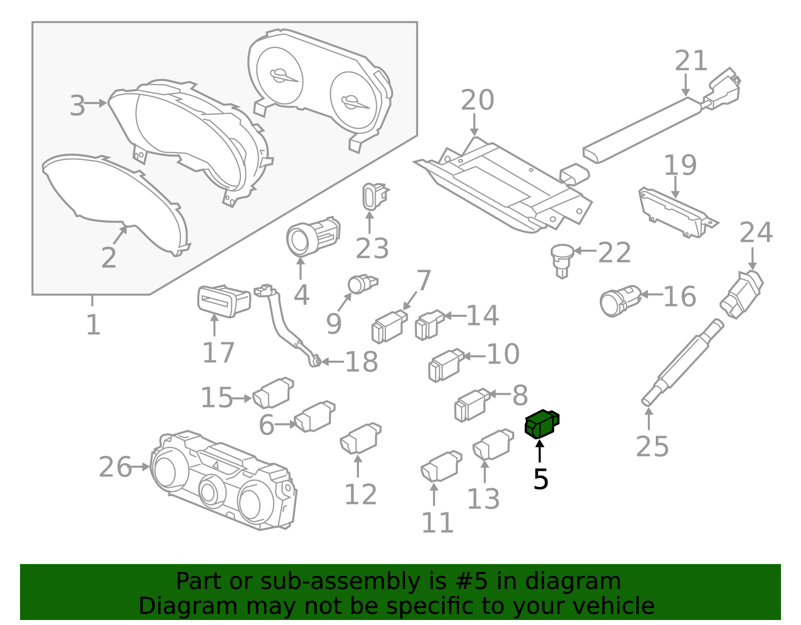 2014-2025 Subaru Instrument Light Rheostat 83002AL000 | Subaru Parts Store