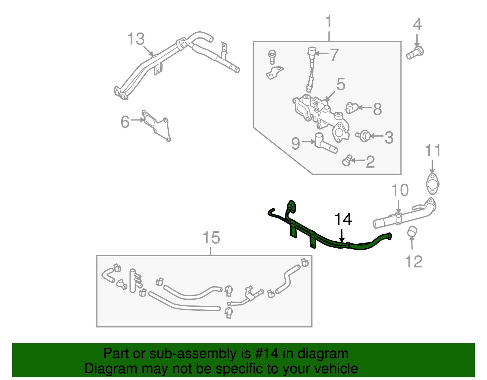 Hyundai - 59122-2M000 - Vacuum Hose - 2010-2012 Hyundai Genesis Coupe ...