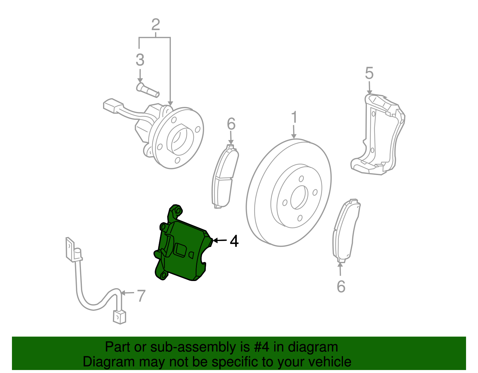 2008-2010 Chevrolet Front Driver Side Disc Brake Caliper Assembly ...