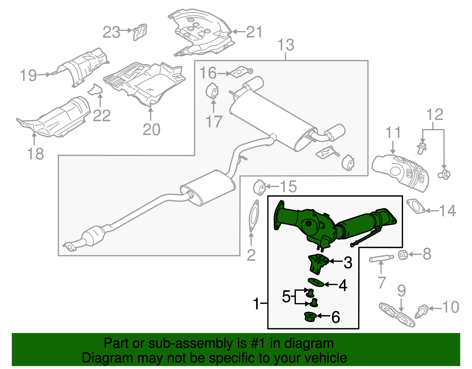2015-2019 Lincoln MKC Catalytic Converter EJ7Z-5E212-A | Miracle Ford Parts