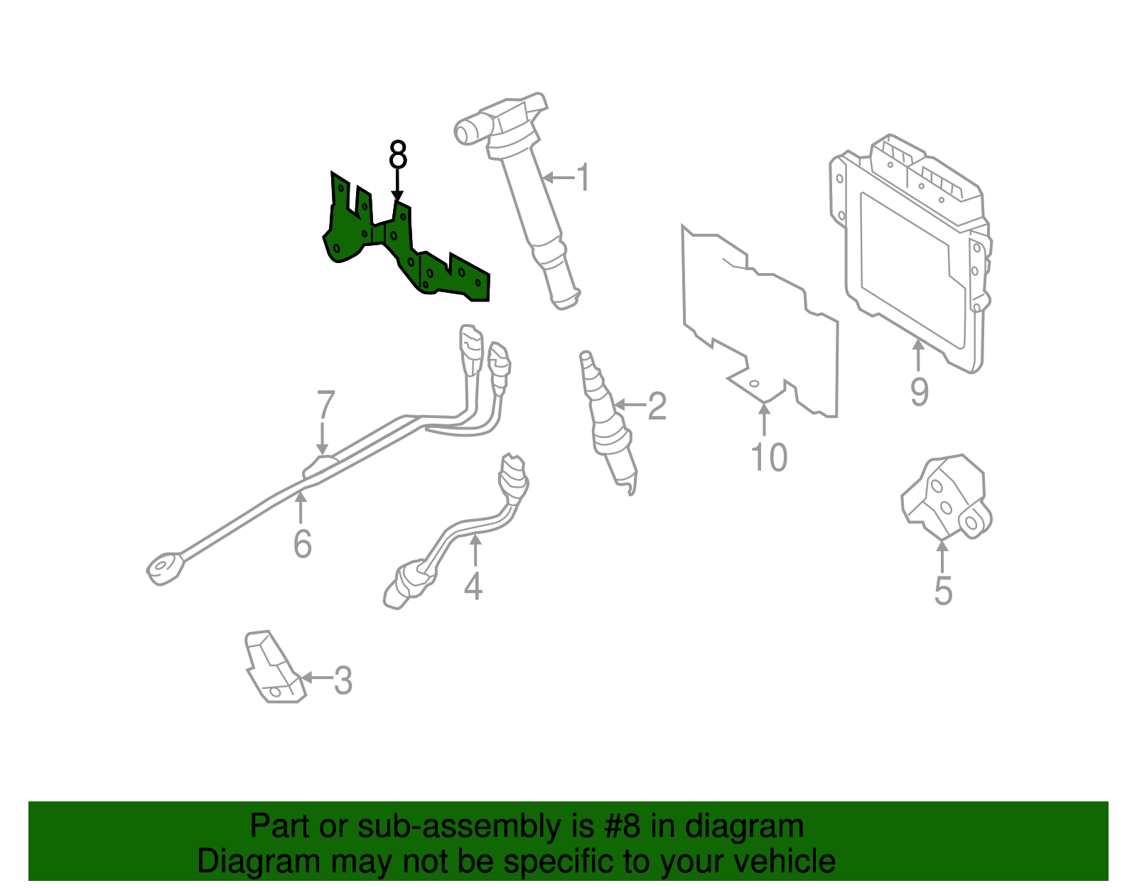 Hyundai - 94760-3F200 - Knock Sensor Bracket - 2012-2016 Hyundai | OEM ...