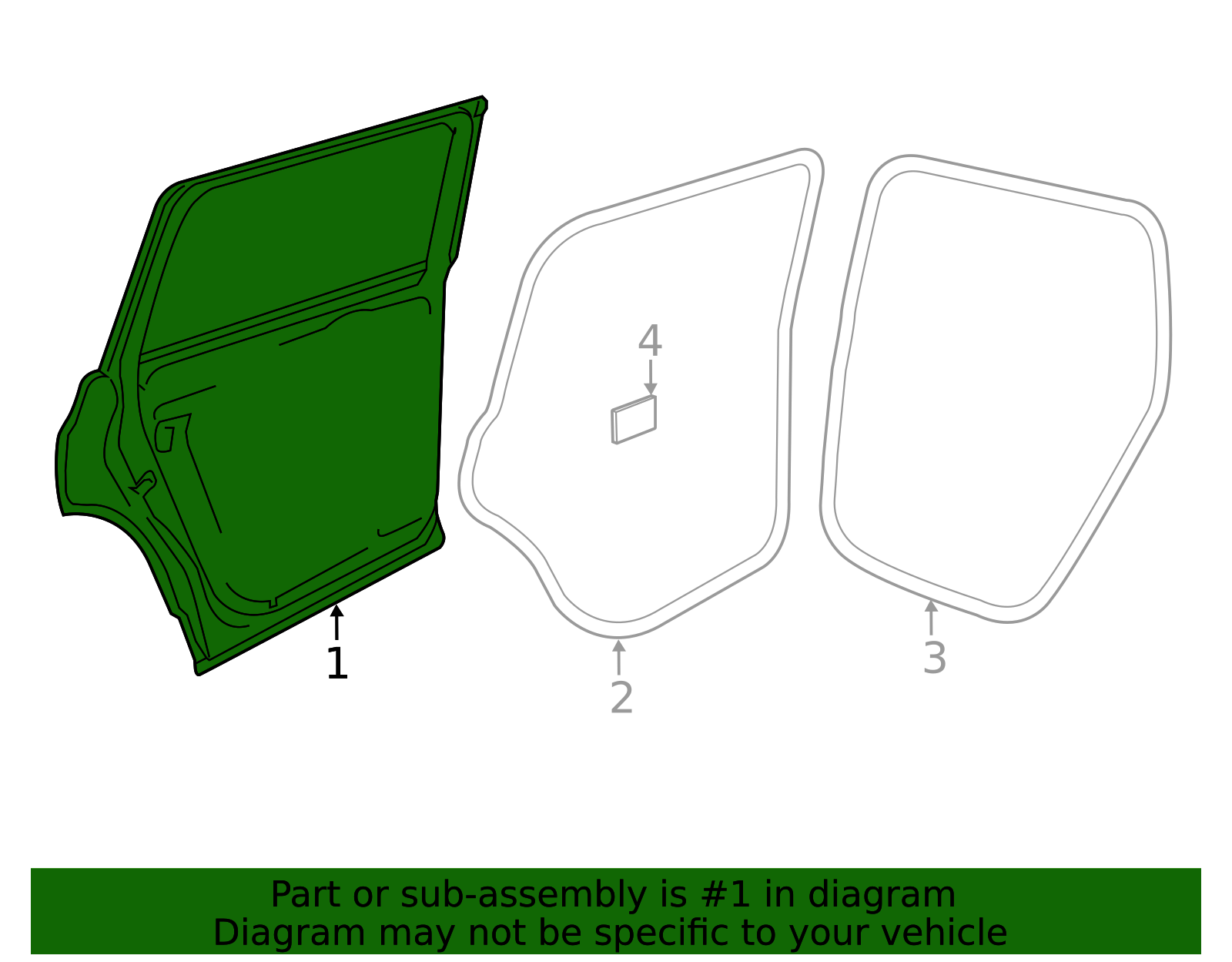3CM-833-056-A - Door Shell 2022-2025 Volkswagen Atlas Cross Sport ...