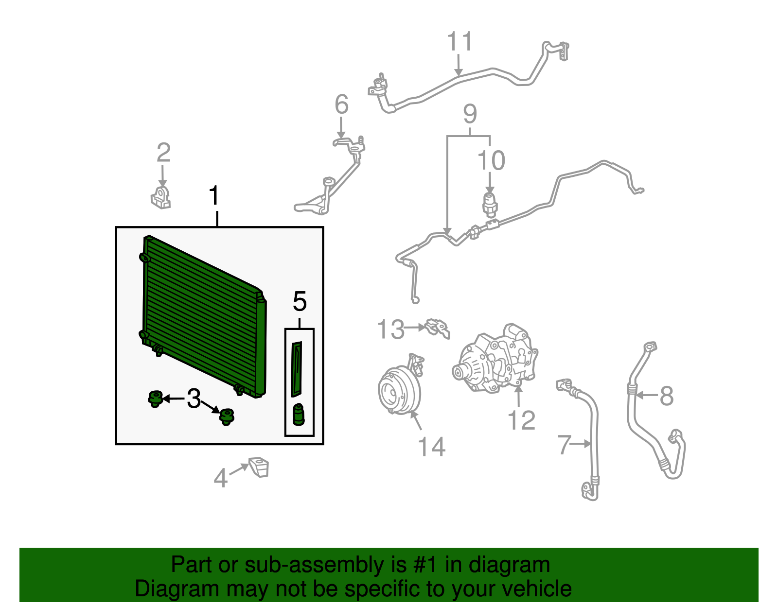 2010-2015 Lexus RX350 Condenser 88460-0E030 | OEM Parts Online