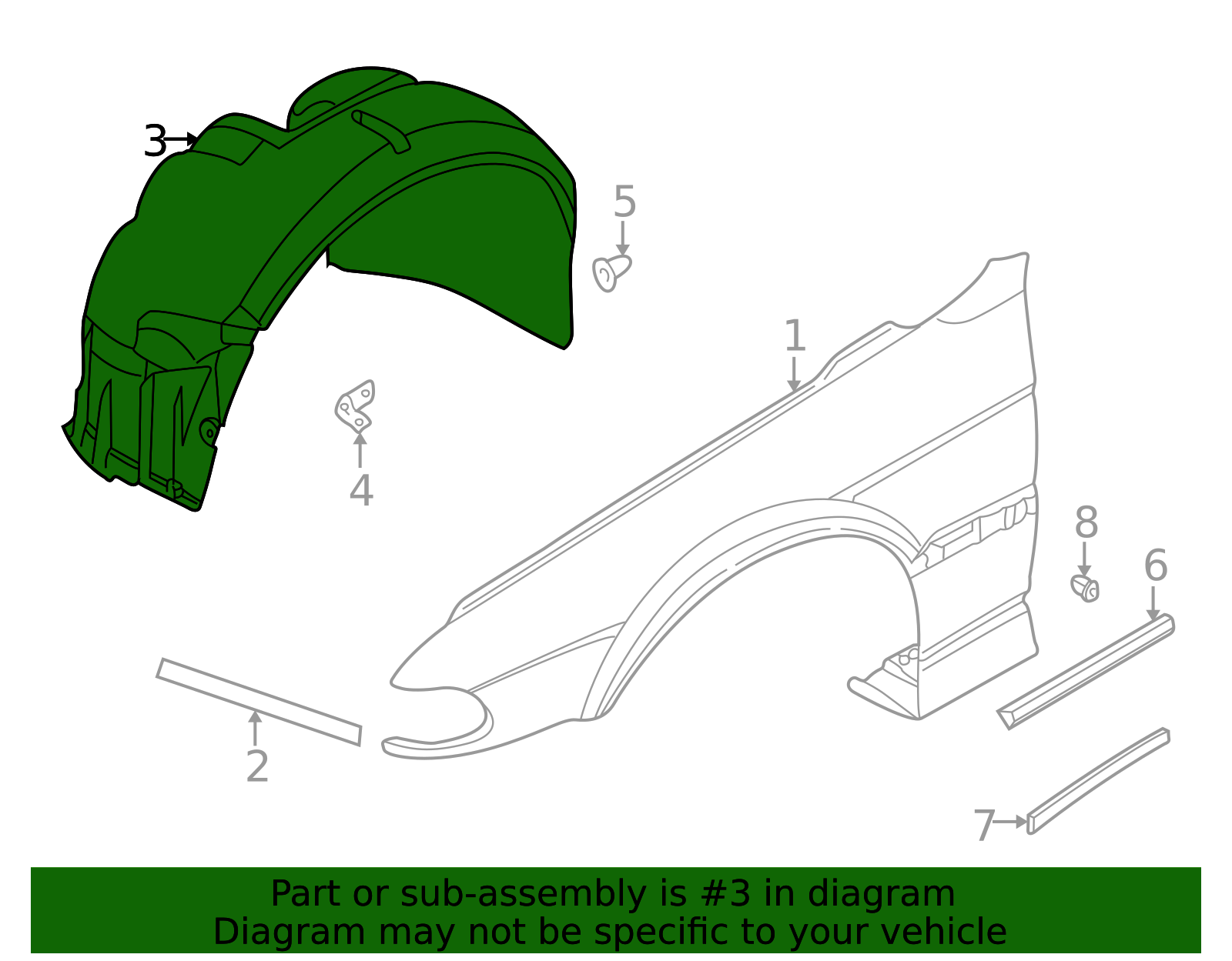 51718150290 - Fender Liner (51-71-8-150-290) | BMW of South Atlanta Parts