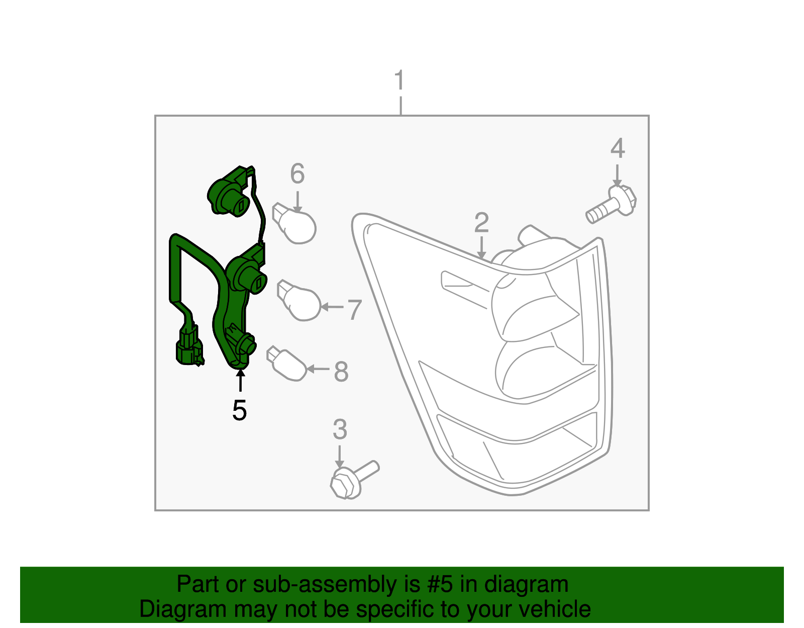 2004-2015 Nissan TITAN Rear Taillight Socket (right or left) 26551 ...