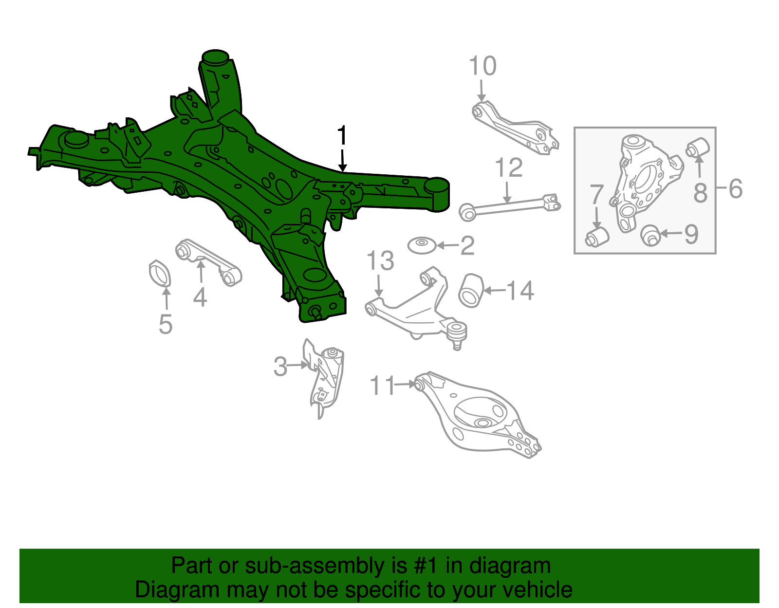 55400-3JA2C - Member Complete Rear Suspension | World OEM Parts Nissan