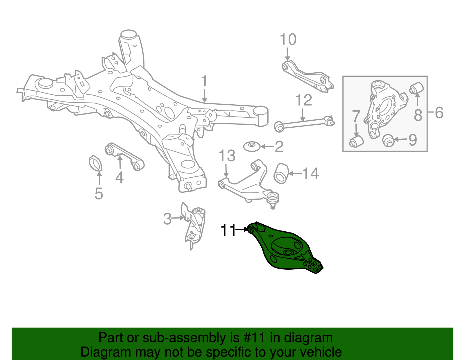 2013-2025 Nissan Lower Control Arm 551B0-3JA0A | Nissan Parts Central