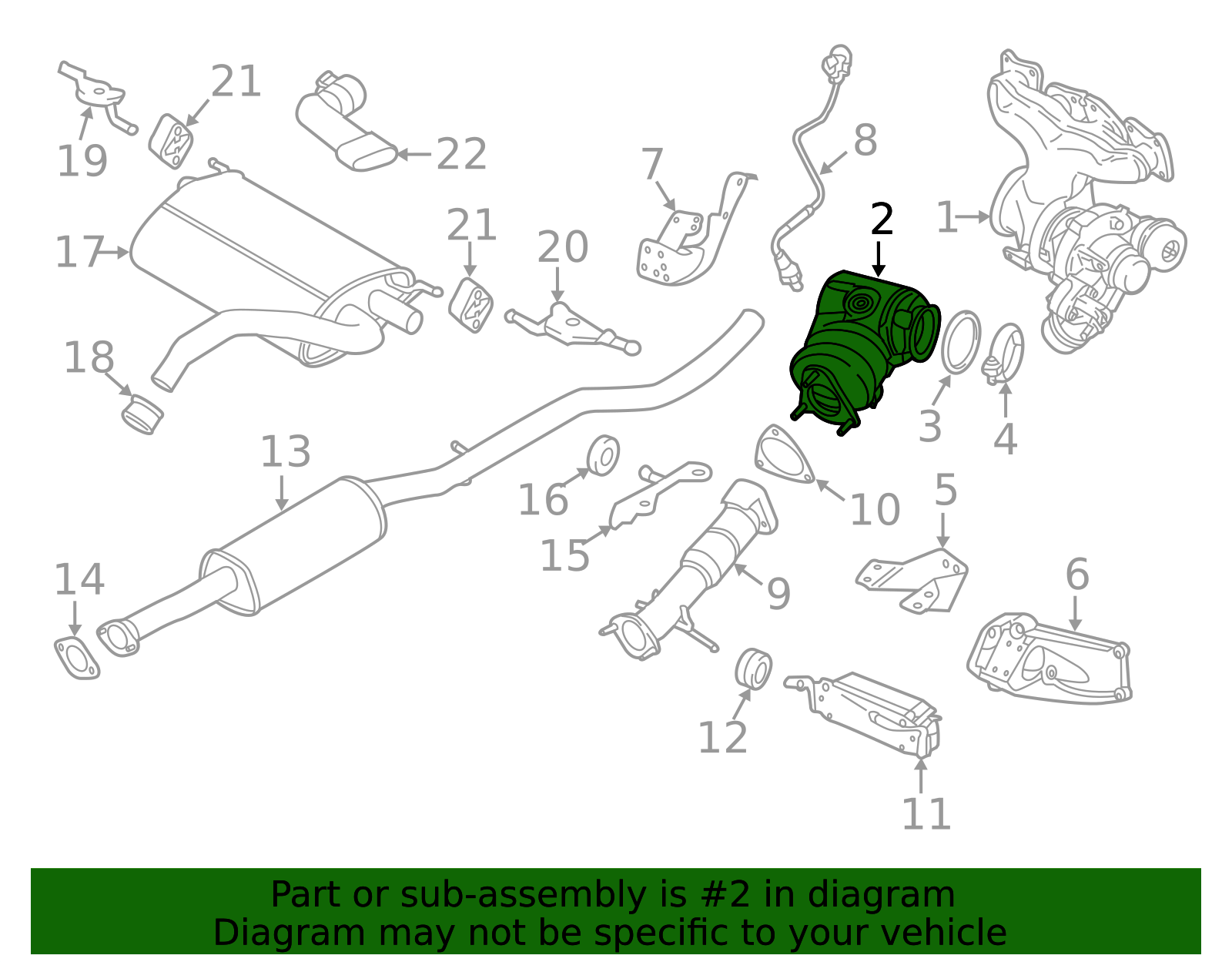 36002059 - Catalytic Converter - 2015 Volvo | Volvo OEM Parts Direct