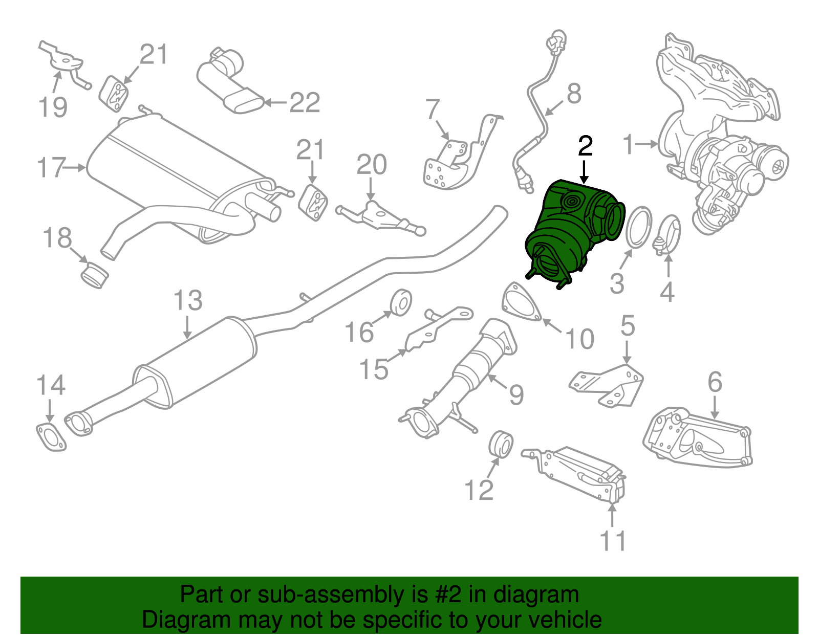 36002059 - Catalytic Converter - 2015 Volvo | Volvo OEM Parts Direct