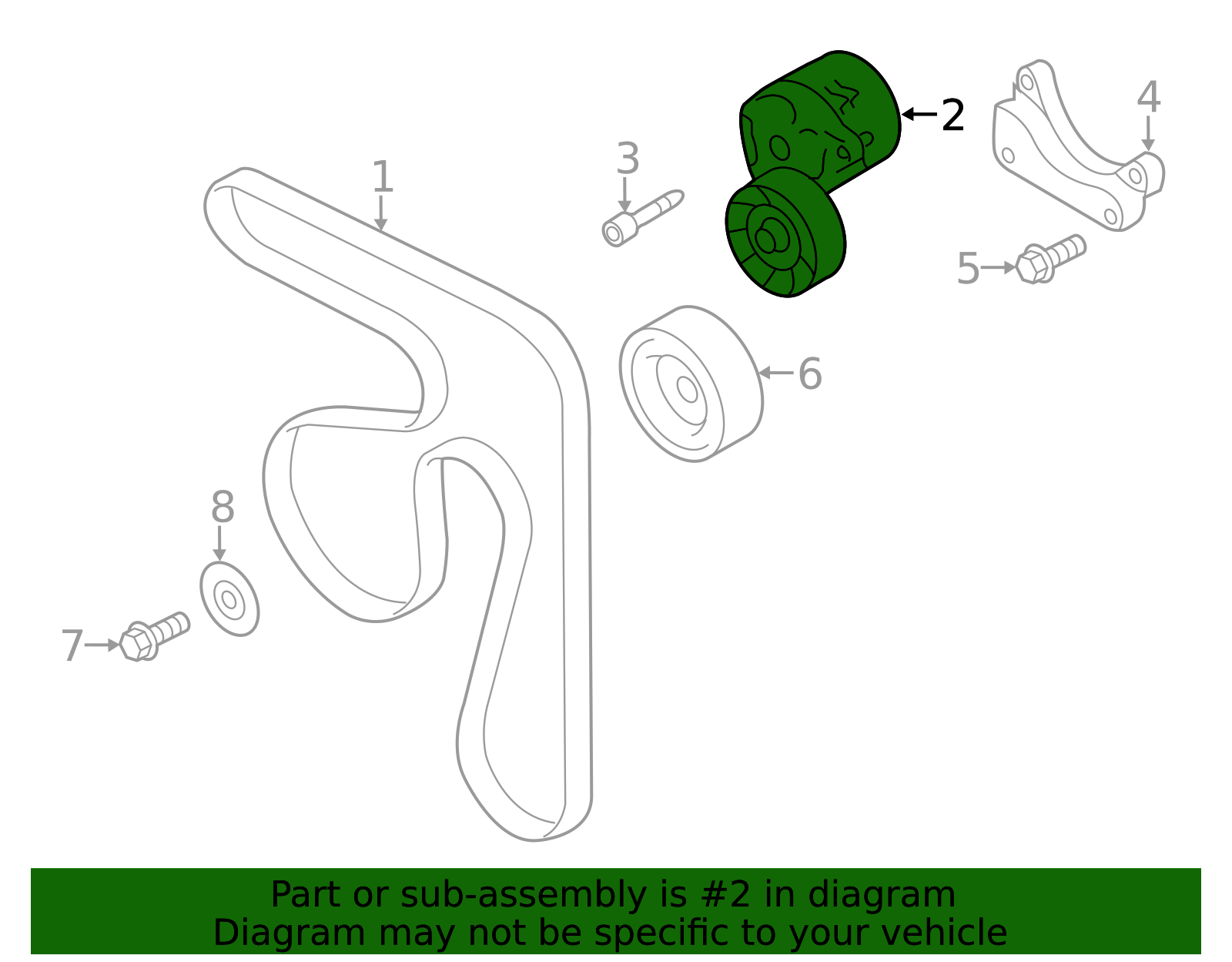 2019-2024 Subaru Forester Serpentine Tensioner 23769AA100 | Subaru ...