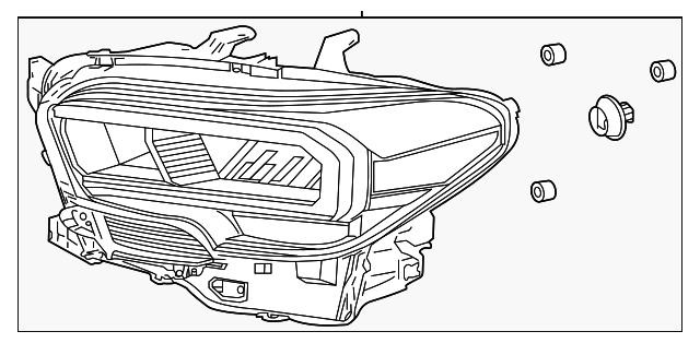 81110-04300 - 2020-2023 Toyota Tacoma - Headlight Right | Conicelli Toyota