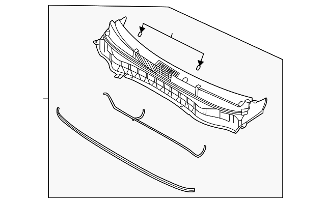 2021-2025 Kia Seltos Cowl Vent Panel 86150-Q5000 | Kia OEM Parts Outlet