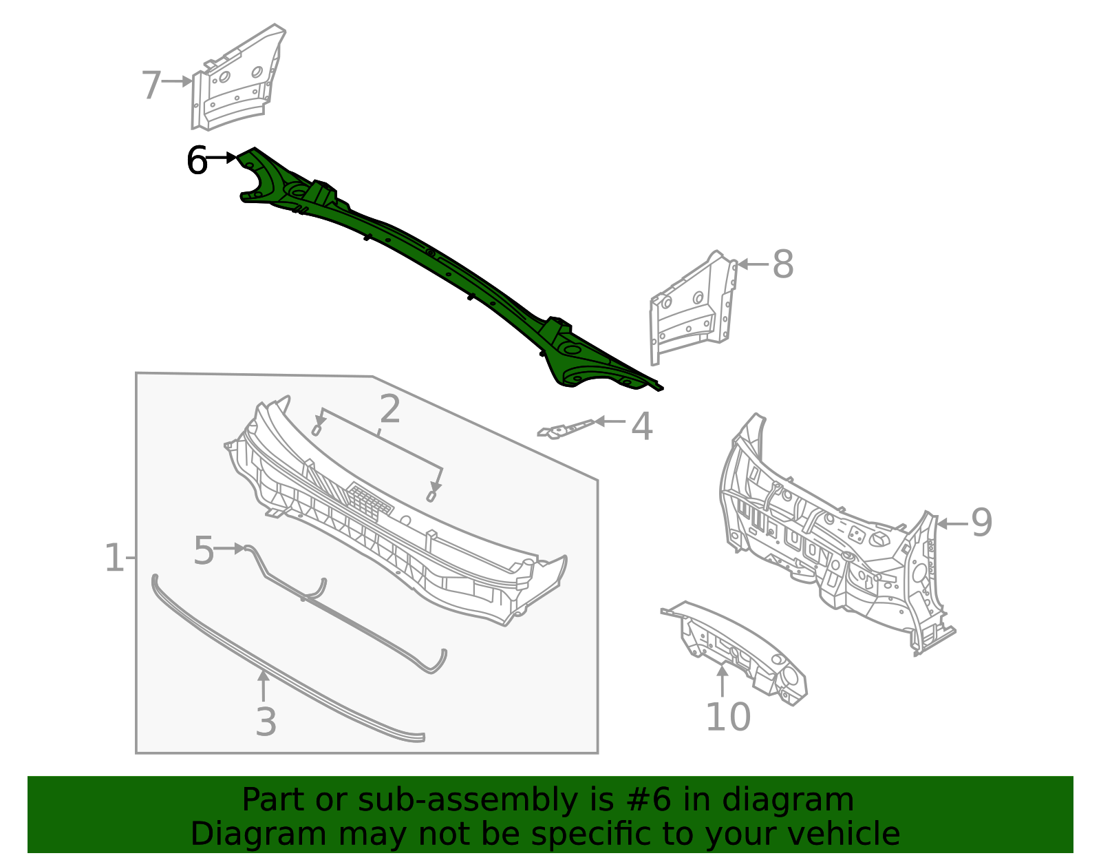 66700-Q5000 - Cowl Panel 2021-2025 Kia Seltos | Kia.Parts Store