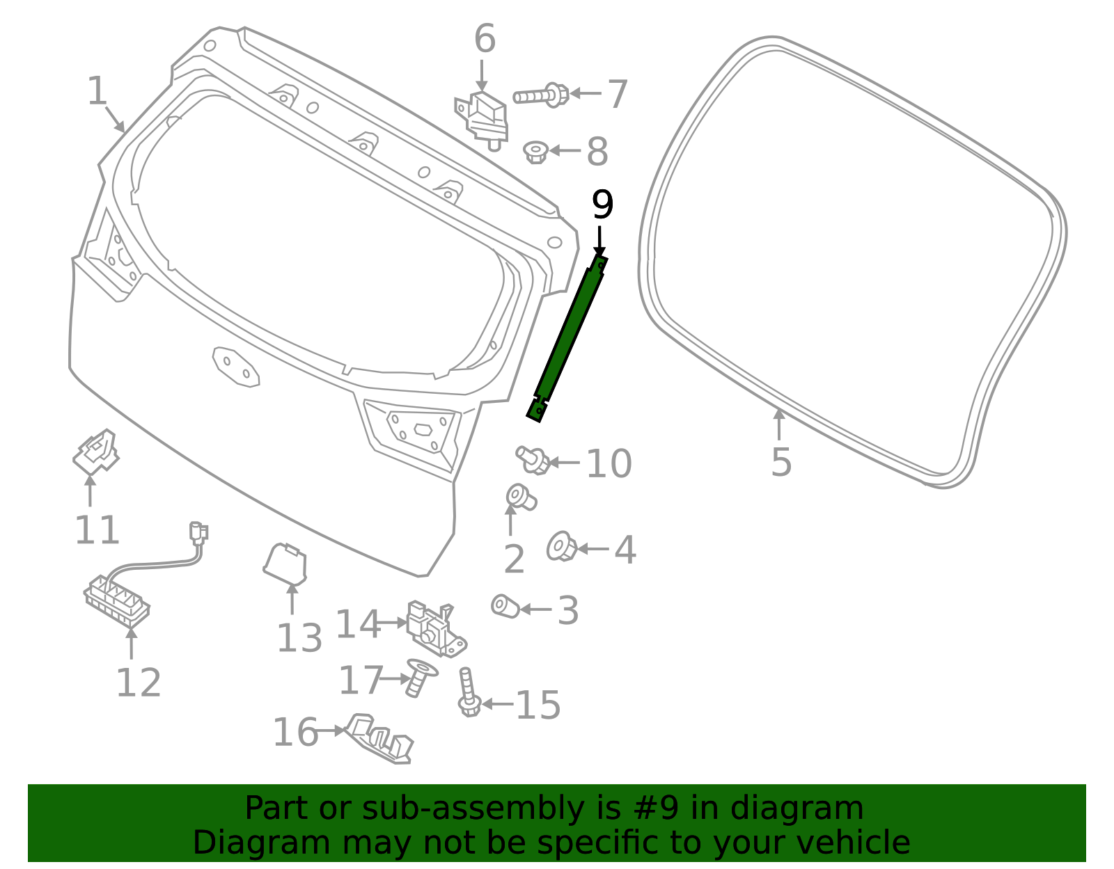 81781-G5000 - Lift Cylinder 2017-2023 Kia | Kia.Parts Store