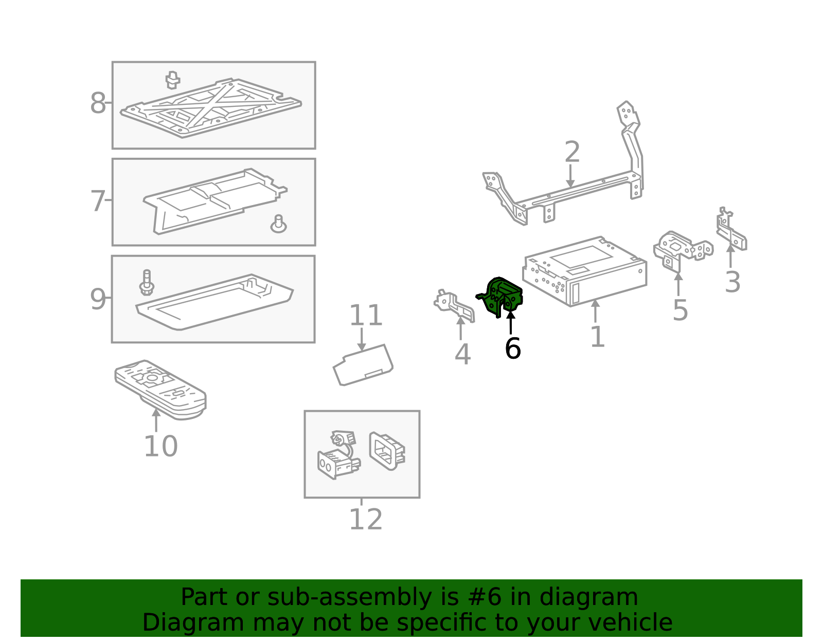 86291-08070 - High-Quality DVD Player Bracket for 2015-2020 Toyota ...