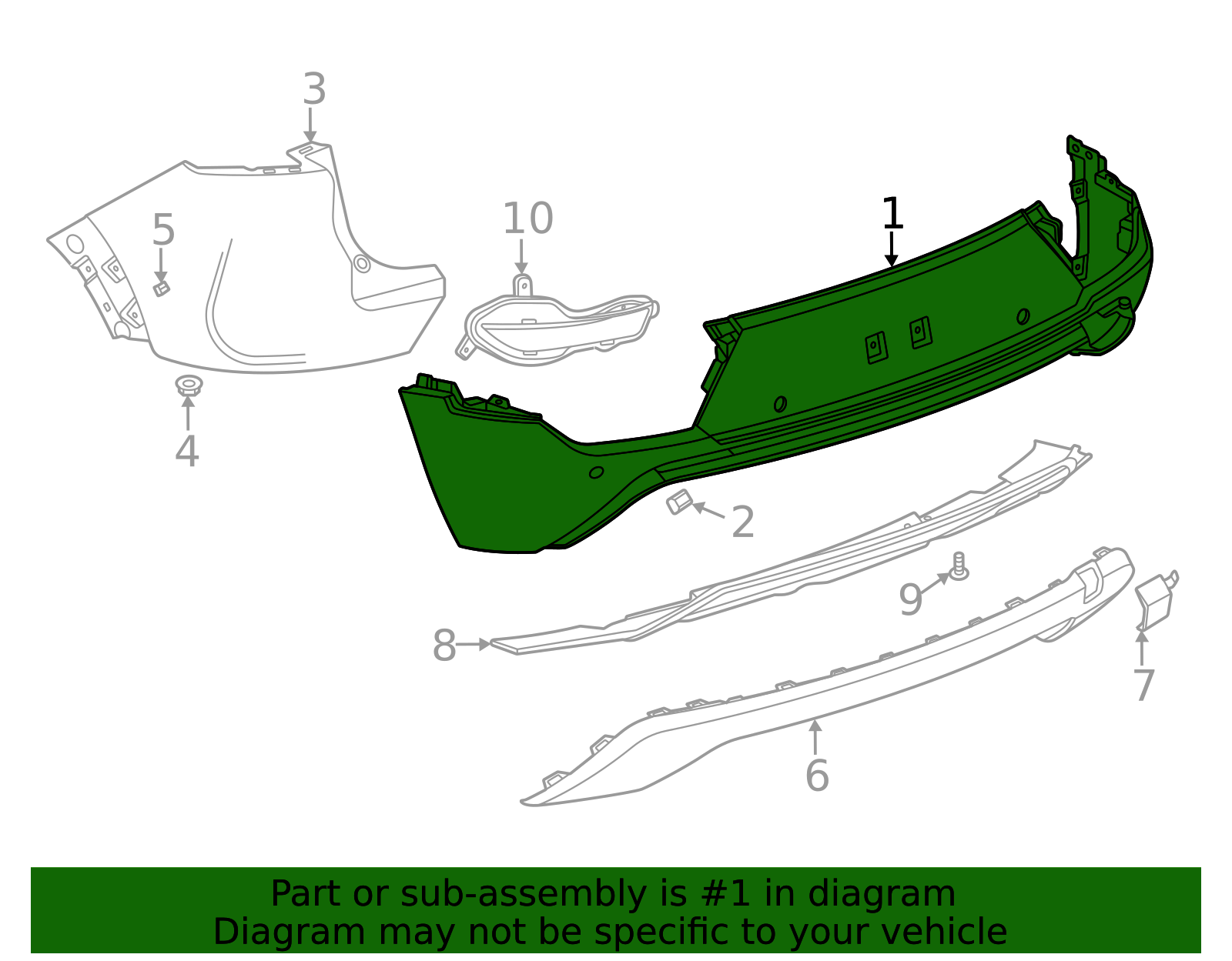 2024-2025 Chevrolet Trailblazer Rear Bumper Lower Fascia 42820545 | OEM ...
