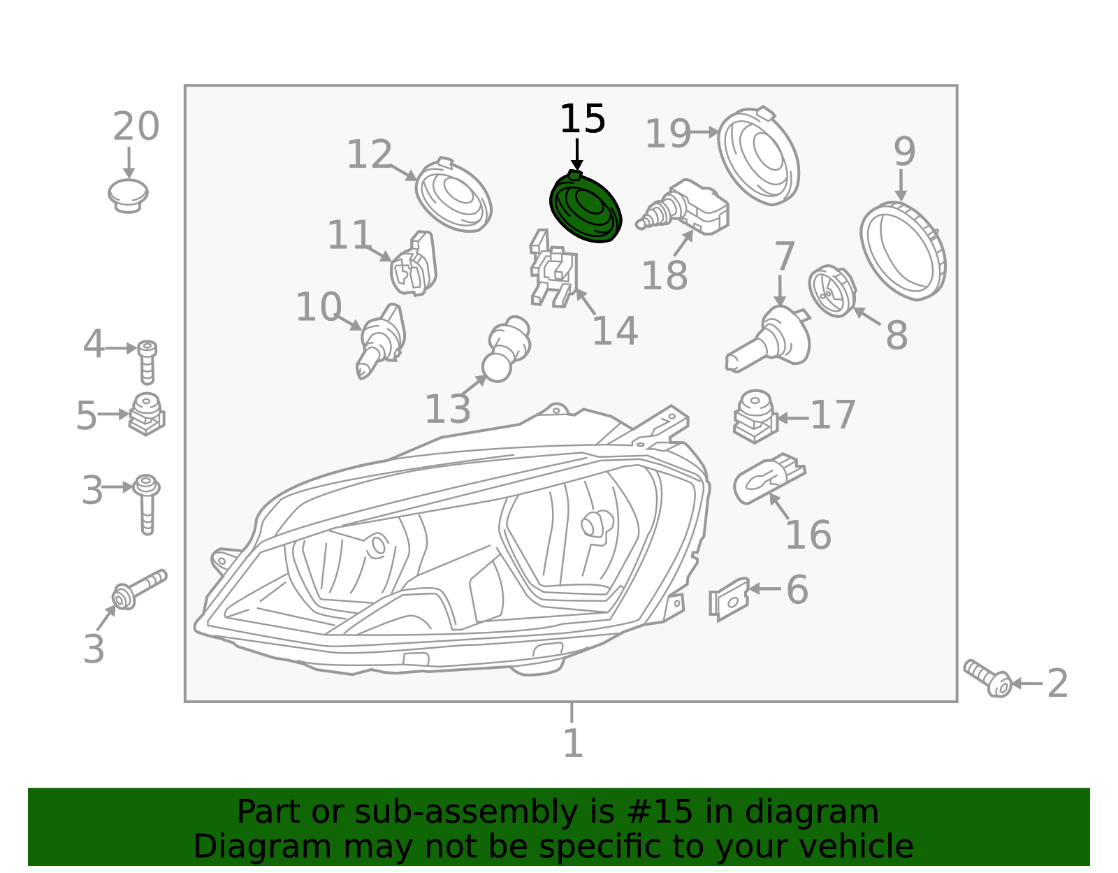 2007-2022 Volkswagen Signal Bulb Cap 7L6-941-627-A | VW Direct Auto Parts